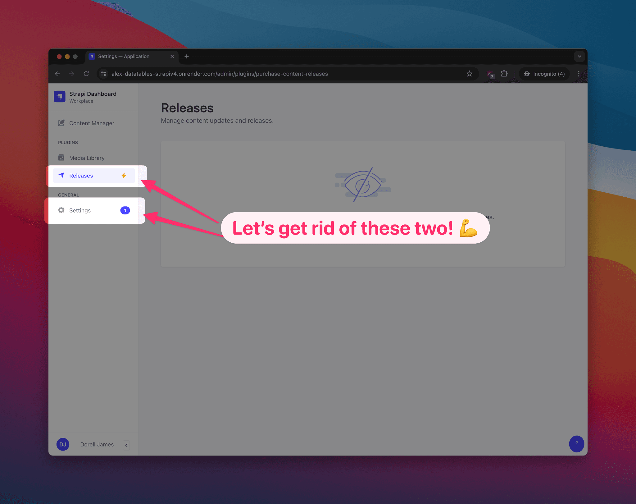 Here's How To Hide Admin Panel Menus In Strapi | d||ell