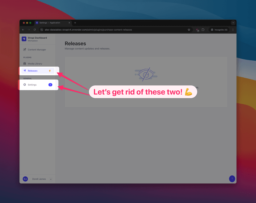 Here's How To Hide Admin Panel Menus In Strapi | d||ell